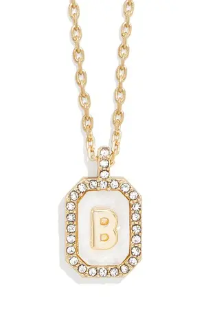 Baublebar BaubleBar Initial Pendant Necklace White B