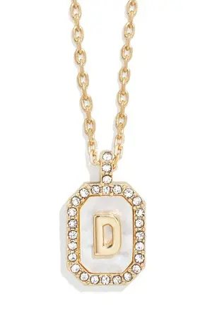 Baublebar BaubleBar Initial Pendant Necklace White D
