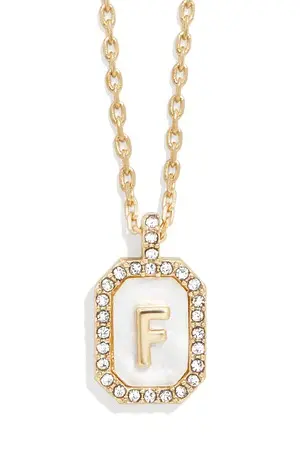 Baublebar BaubleBar Initial Pendant Necklace White F