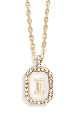 Baublebar BaubleBar Initial Pendant Necklace White I