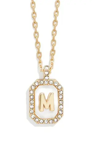 Baublebar BaubleBar Initial Pendant Necklace White M