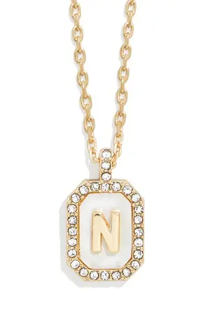 Baublebar BaubleBar Initial Pendant Necklace White N