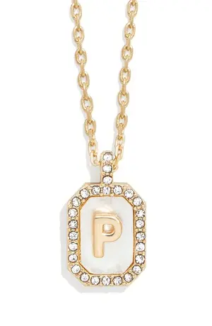 Baublebar BaubleBar Initial Pendant Necklace White P