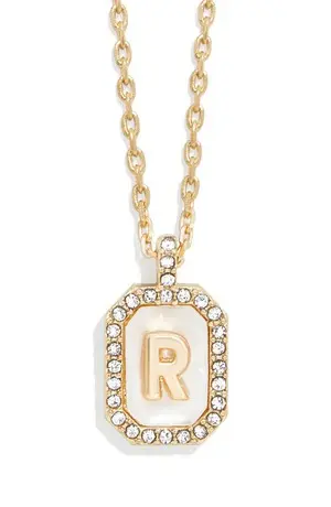 Baublebar BaubleBar Initial Pendant Necklace White R