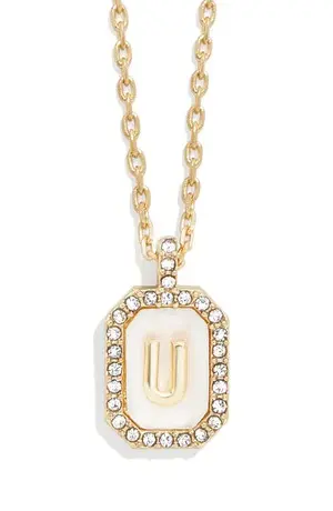 Baublebar BaubleBar Initial Pendant Necklace White U