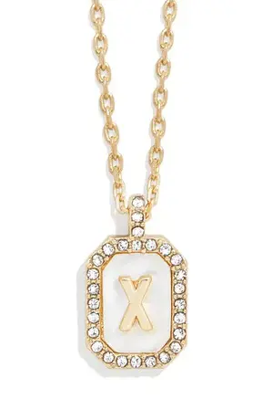 Baublebar BaubleBar Initial Pendant Necklace White X