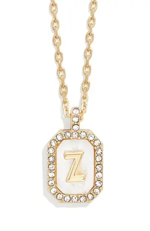 Baublebar BaubleBar Initial Pendant Necklace White Z