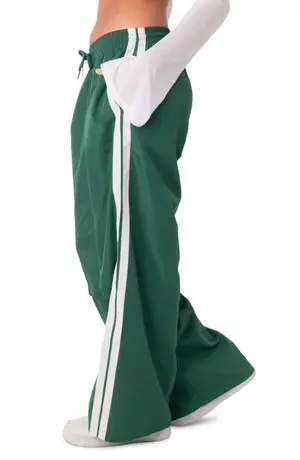 EDIKTED Fauna Nylon Track Pants - Green