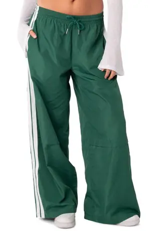EDIKTED Fauna Nylon Track Pants - Green