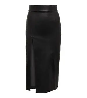 Stouls Lea Leather Midi Skirt