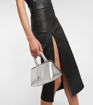 Stouls Lea Leather Midi Skirt
