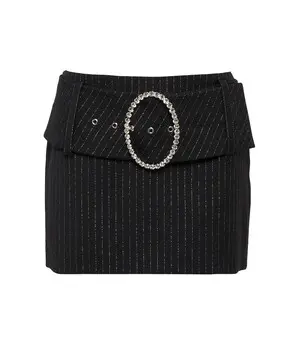 Alessandra Rich Low-rise Pinstriped Miniskirt
