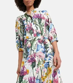 Stella McCartney Floral Satin Midi Dress