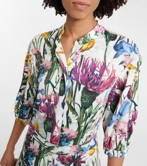 Stella McCartney Floral Satin Midi Dress
