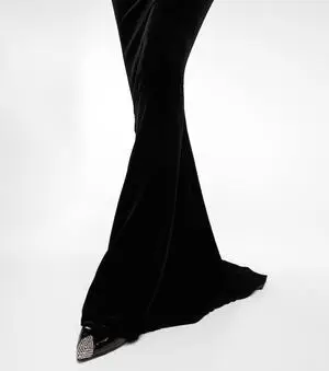 Alessandra Rich Embellished Velvet Gown