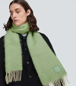 Loewe Anagram Mohair And Wool-blend Scarf