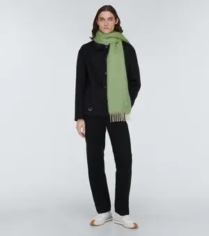 Loewe Anagram Mohair And Wool-blend Scarf