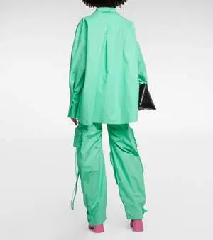 Attico Diana Cotton Canvas Shirt - Green