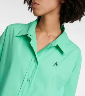 Attico Diana Cotton Canvas Shirt - Green