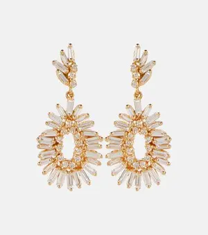 SUZANNE KALAN 18kt Yellow Earrings With Diamonds - Gold