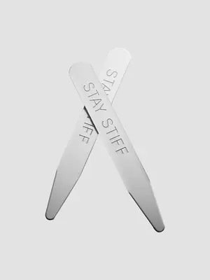 LINK UP Stay Stiff" Collar Stay - Silver