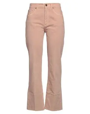 Brunello Cucinelli Flared Jeans With Leather Trim - Beige