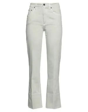 Brunello Cucinelli Flared Jeans With Leather Trim Sage Green