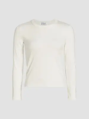 LESET Kelly Long-sleeve Slim-fit T-shirt - White