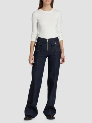 LESET Kelly Long-sleeve Slim-fit T-shirt - White