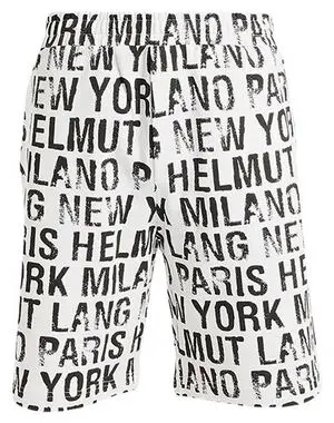 Helmut Lang Sweatshirt Fleece Bermuda Shorts - White