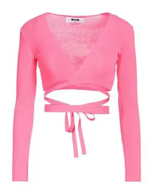MSGM Wrap Cardigan Fuchsia