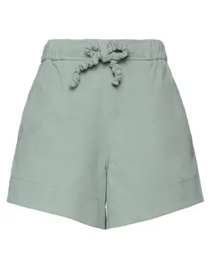 GANNI Organic Cotton Wide Leg Shorts