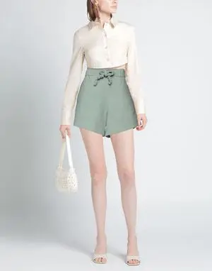 GANNI Organic Cotton Wide Leg Shorts