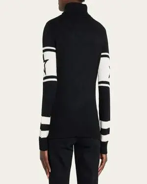 Perfect Moment Schild Intarsia Knit Sweater - Black
