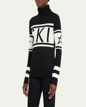 Perfect Moment Schild Intarsia Knit Sweater - Black