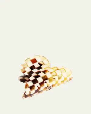 France Luxe France Luxe Mini Couture Jaw Clip Damier