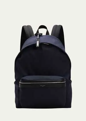 Saint Laurent City Canvas Backpack Nuit