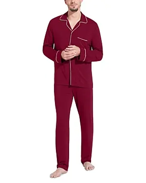 Eberjey William Pajama Set Sangria/ivory