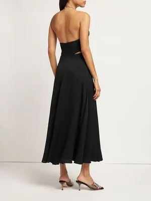 Dsquared2 Silk Blend Marocaine Cutout Midi Dress