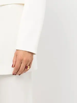 AURÉLIE BIDERMANN Katt Enamelled Ring - Red