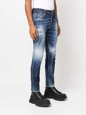 Dsquared2 Slim-cut Distressed Jeans - Blue