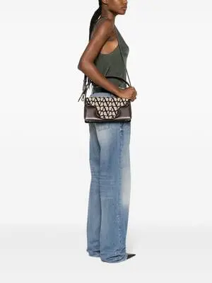 Valentino Garavani Toile Iconographe Shoulder Bag - Brown