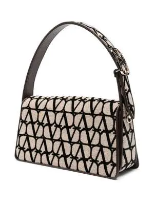 Valentino Garavani Toile Iconographe Shoulder Bag - Brown