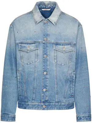 Valentino Garavani Rockstud Denim Jacket - Blue