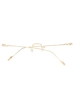 Cartier 18kt Gold Double C Décor Square Optical Glasses