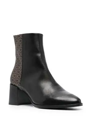 Calvin Klein Monogram Print Ankle Boots