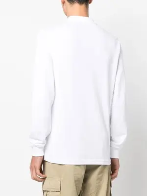 Fred Perry Crest-motif Polo Shirt - White