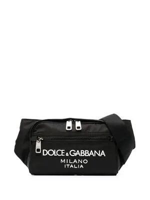 Dolce & Gabbana Embossed Logo Belt Bag - Black