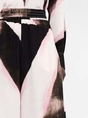Alexander McQueen Printed High-waist Trousers
