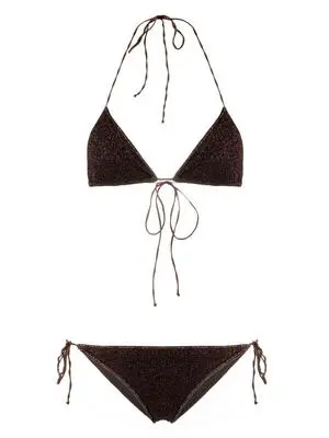 Oseree Triangle Bikini Set - Brown